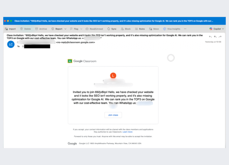 Google Classroom Abused in Major Phishing Campaign